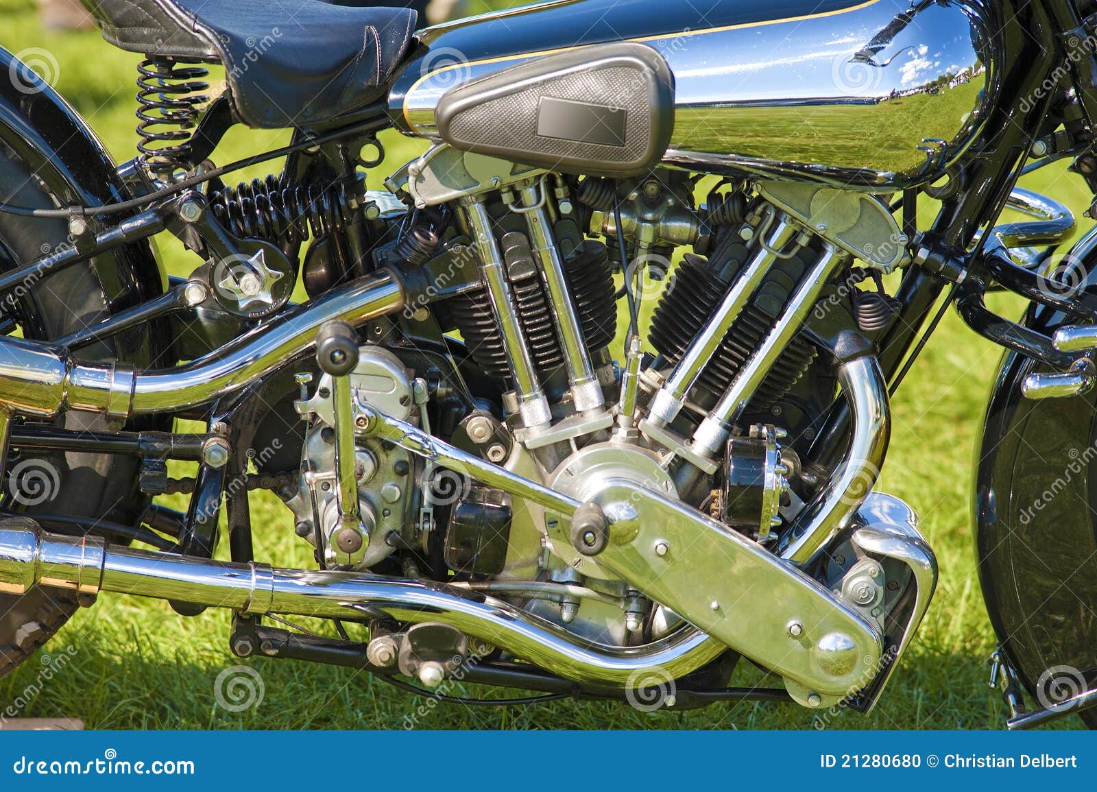 Motorcycle engine stock photo. Image of motor, brough - 21280680