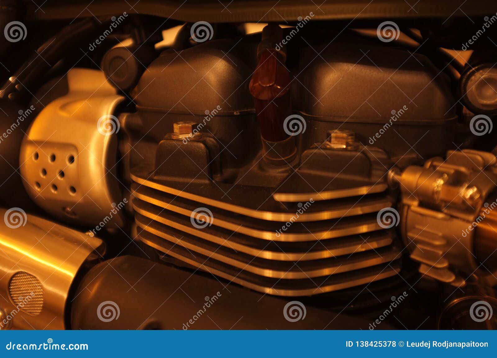 Motorcycle Engine Close-up Detail Background Stock Photo - Image of ...