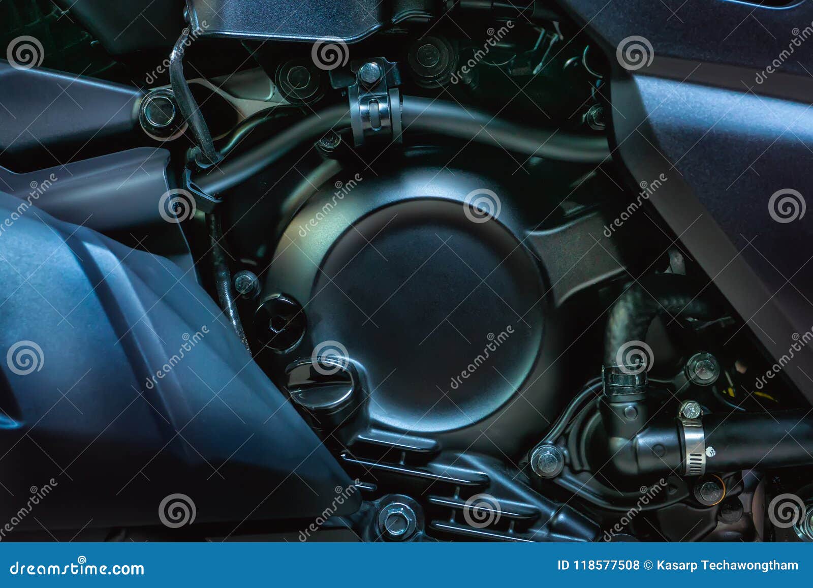 Motorcycle Engine cover stock photo. Image of industrial - 118577508