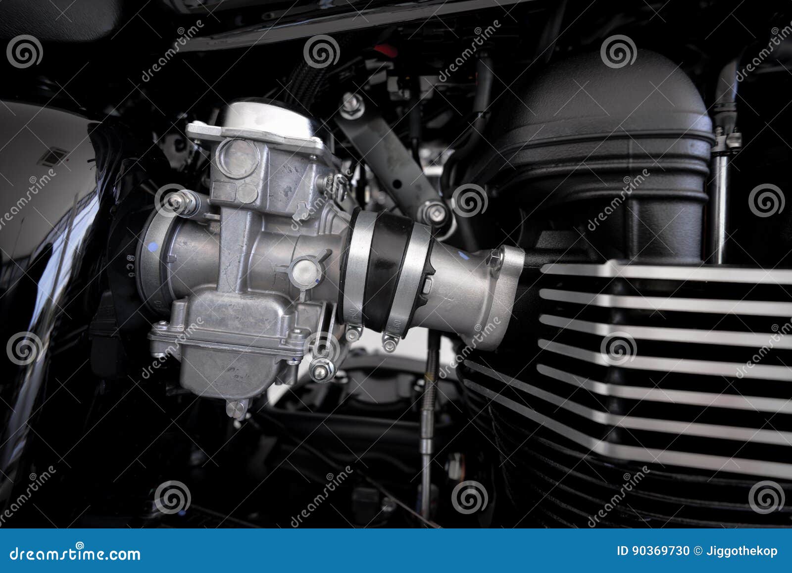 Motorcycle engine design stock photo. Image of metallic - 90369730