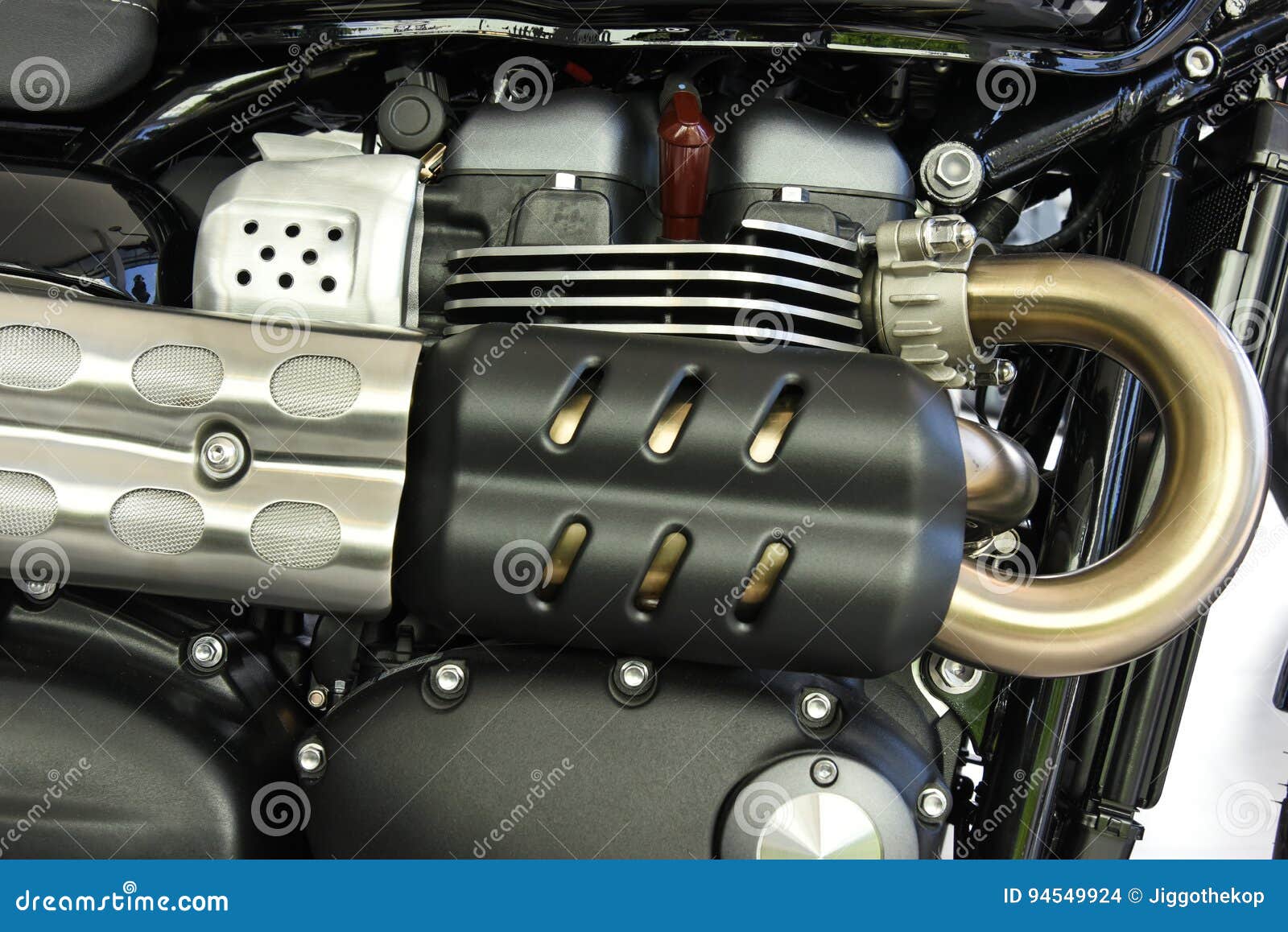 Motorcycle engine design stock photo. Image of chromium - 94549924