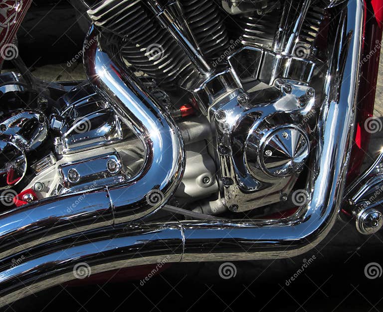 Motorcycle engine detail stock photo. Image of cylinder - 22695370