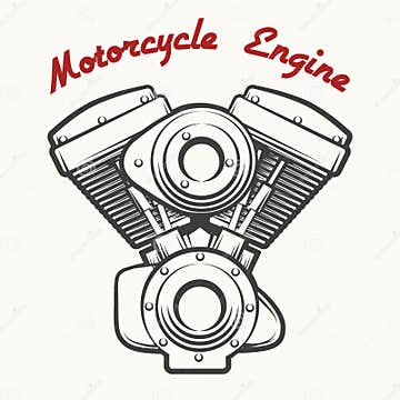 Motorcycle Engine Emblem stock vector. Illustration of color - 85749103