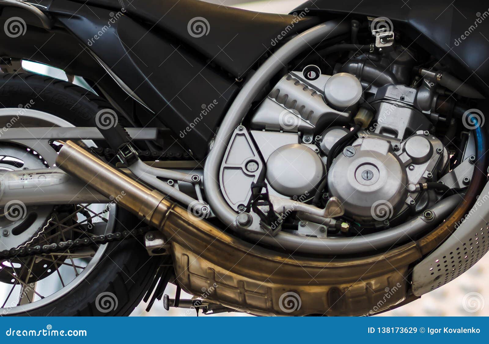 Motorcycle Engine for Racing on the Trac Stock Image - Image of grows ...