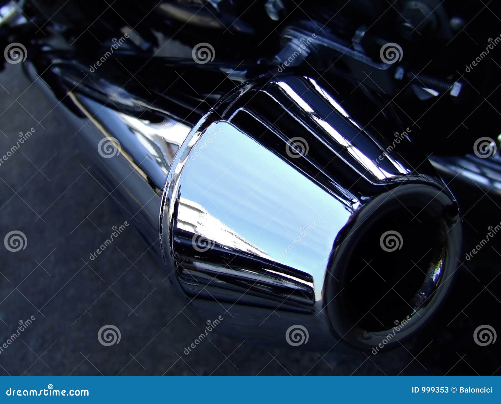 Motorcycle exhaust stock image. Image of silencer, mechanic - 999353