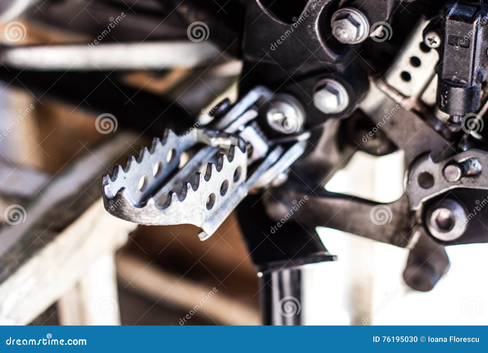 Motorcycle foot peg stock photo. Image of footpeg, motorcycle - 76195030