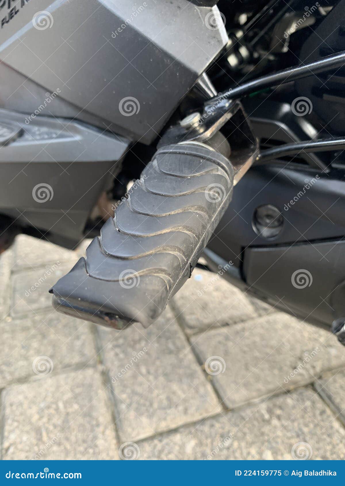 Motorcycle footrest stock image. Image of iron, close - 224159775