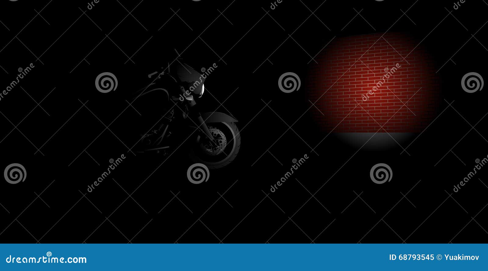 Motorcycle front light stock vector. Illustration of front - 68793545