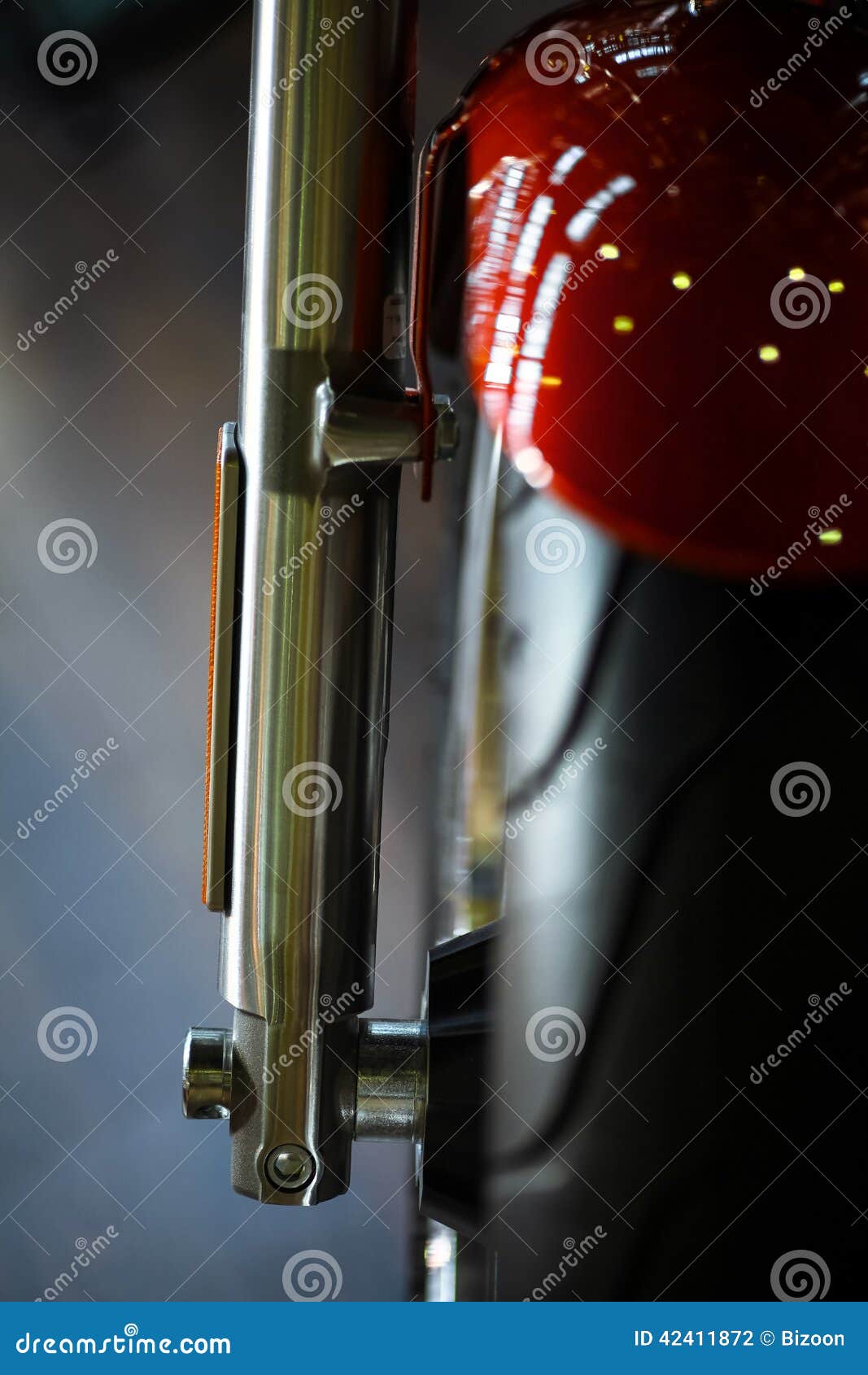 Motorcycle Front Suspension Stock Photo - Image of transport, fast ...