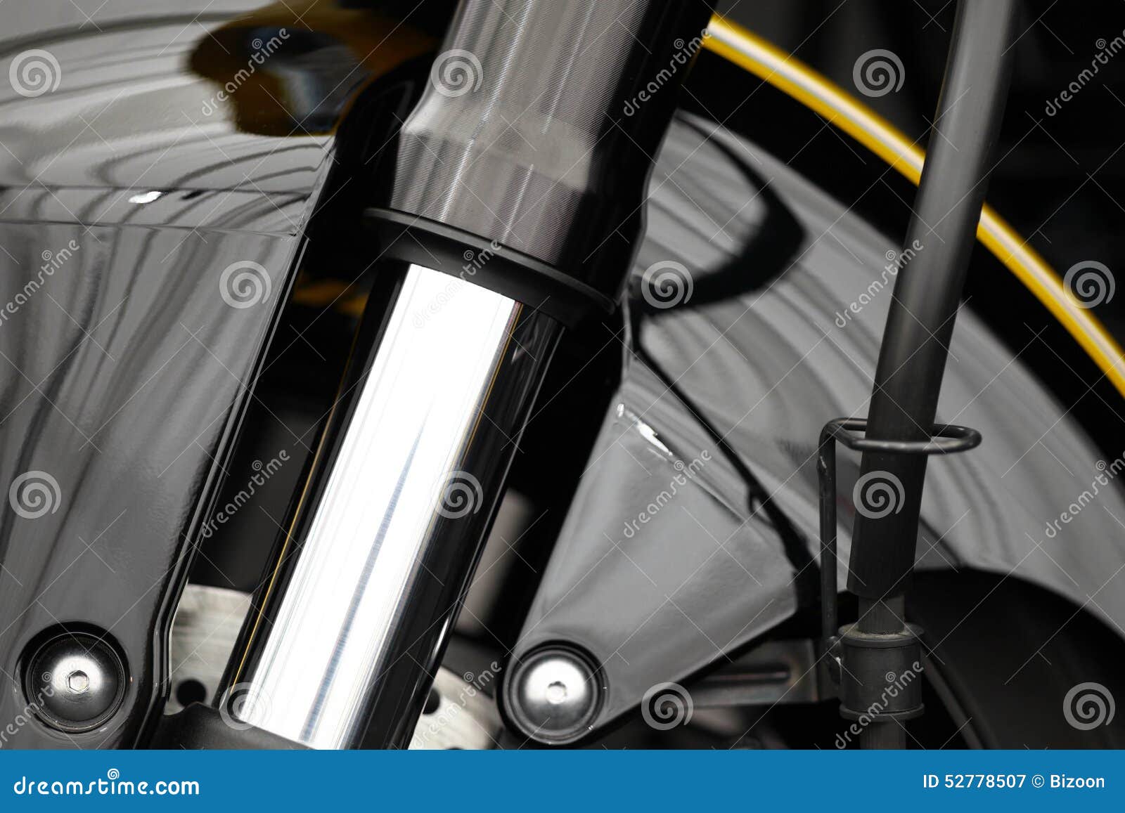Motorcycle Front Suspension Stock Image - Image of clean, machine: 52778507