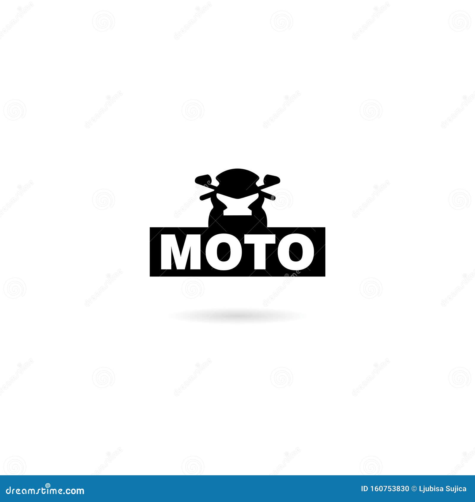 Motorcycle Front View Icon Isolated on White Background Stock ...