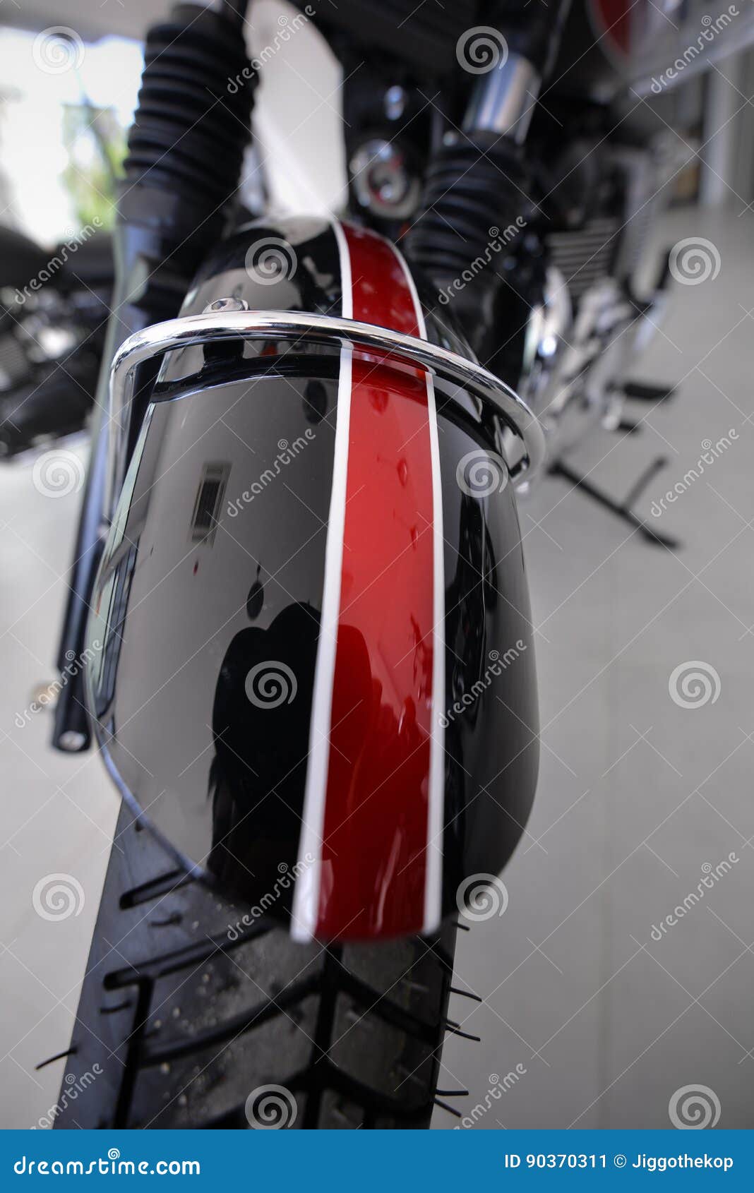 Motorcycle Front View Mudguard Stock Image - Image of frontal, speed ...
