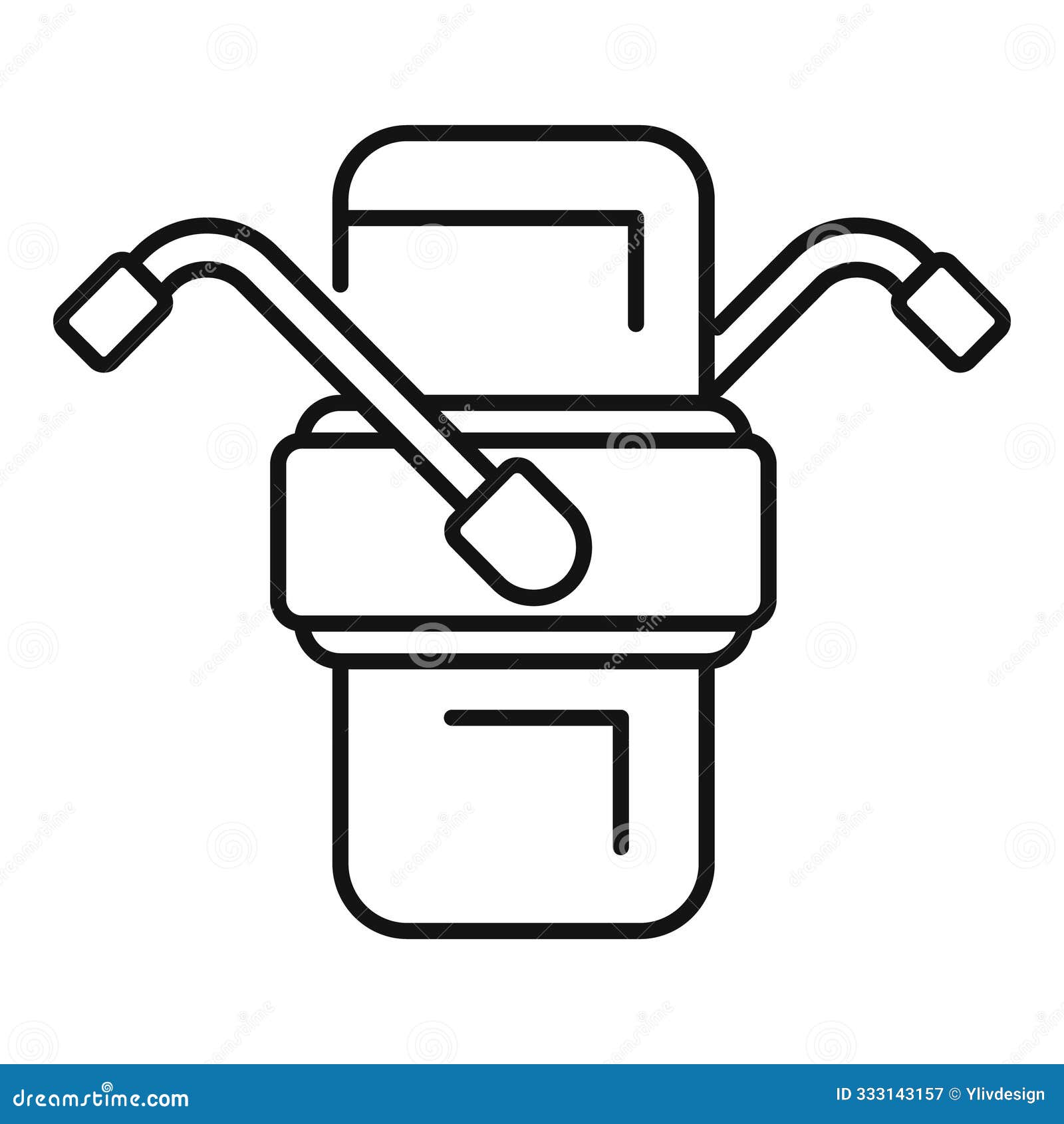 Motorcycle Front View Showing Handlebars And Headlight Icon Outline ...
