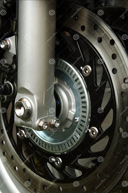 Motorcycle front wheel stock photo. Image of silver, wheel - 1489186