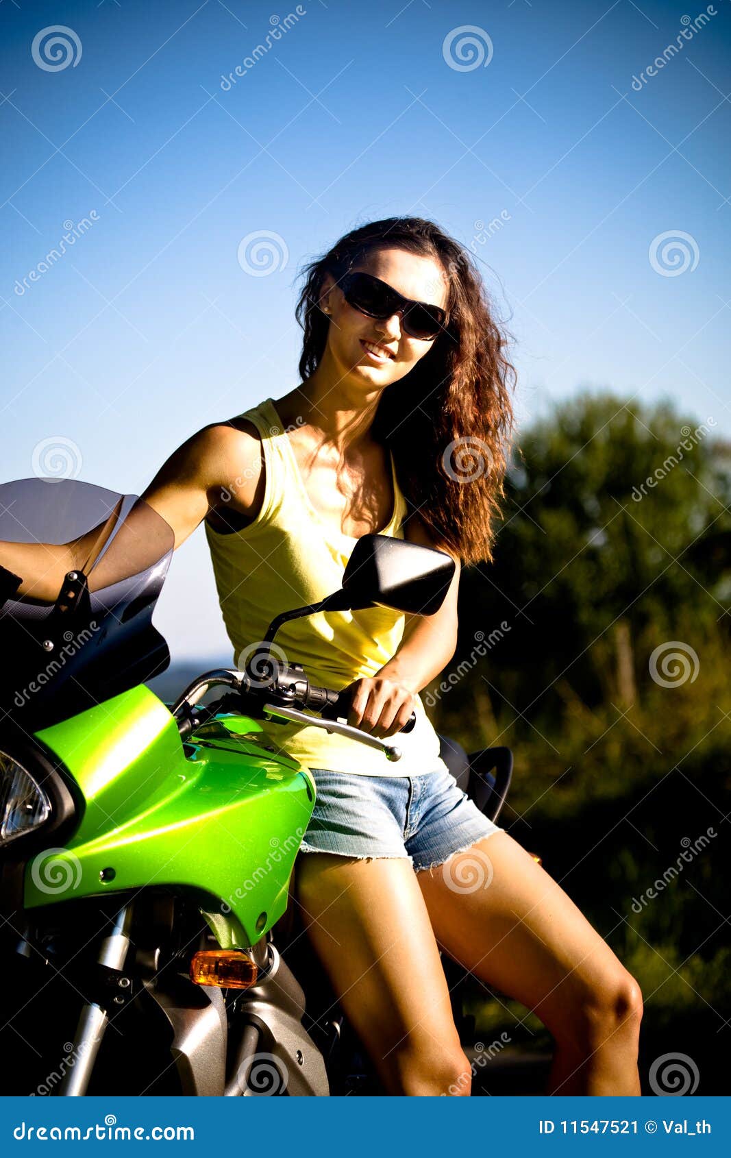 Motorcycle girl stock image. Image of people, driving - 11547521