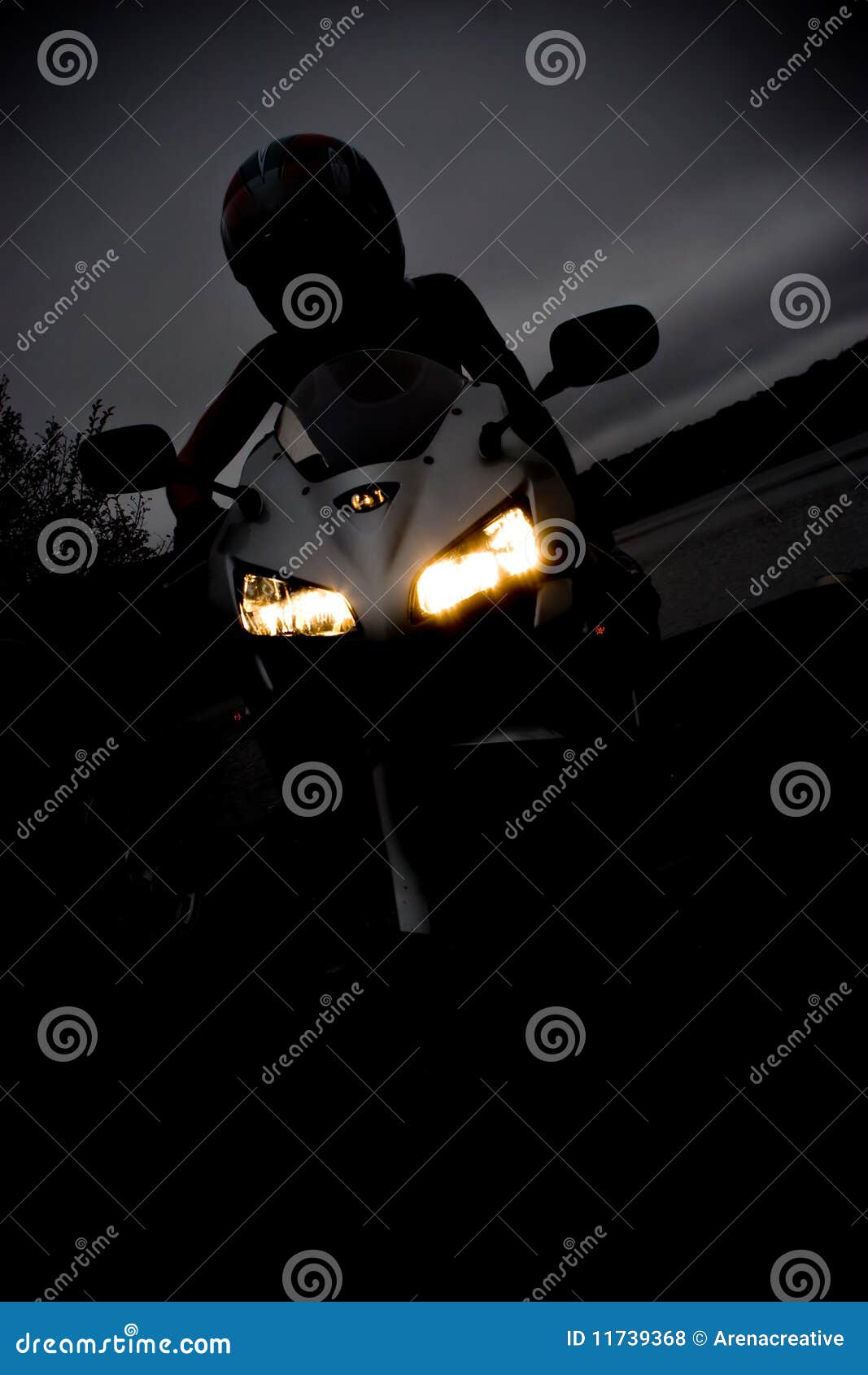 Motorcycle Girl stock photo. Image of silhouette, biker - 11739368