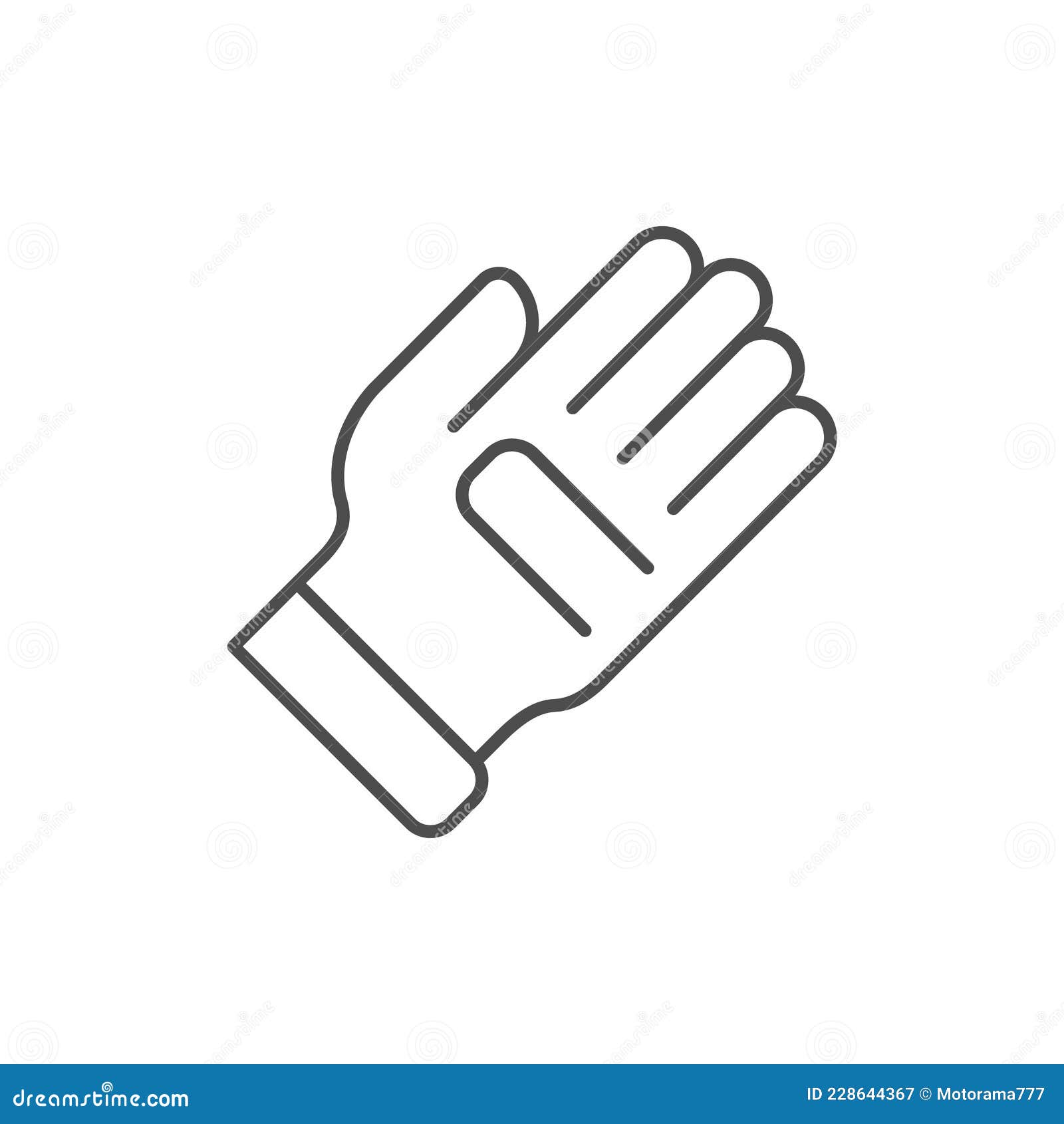 Motorcycle Glove Line Outline Icon Stock Vector - Illustration of race ...