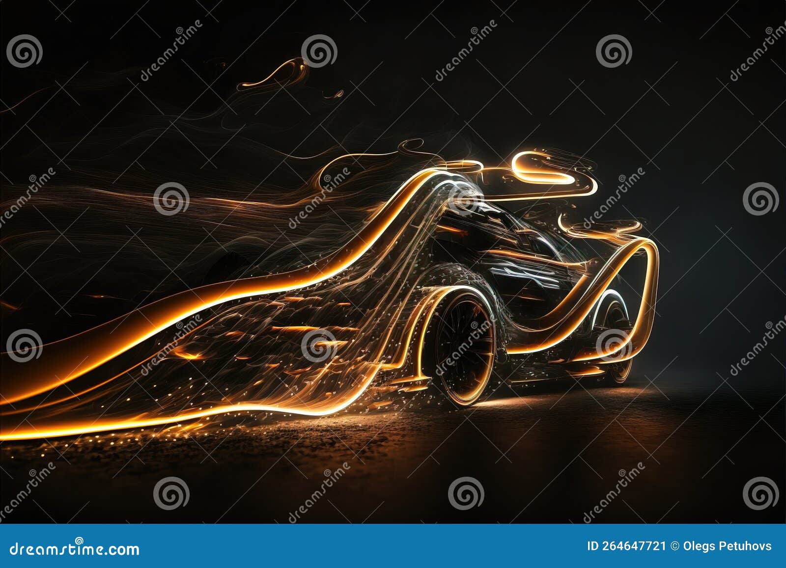 A Motorcycle with a Glowing Tail Lights on it S Side in the Dark Stock ...