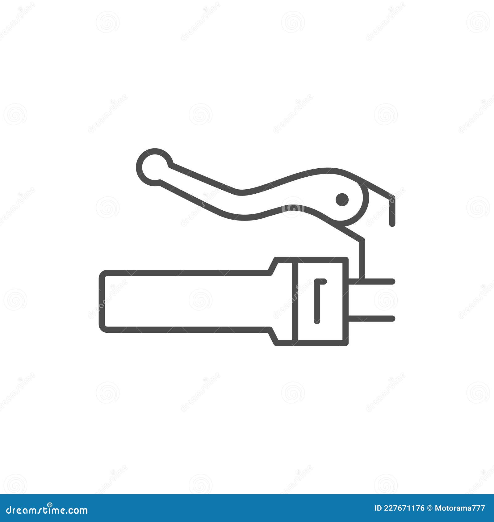 Motorcycle Grip Line Outline Icon Stock Vector - Illustration of rider ...