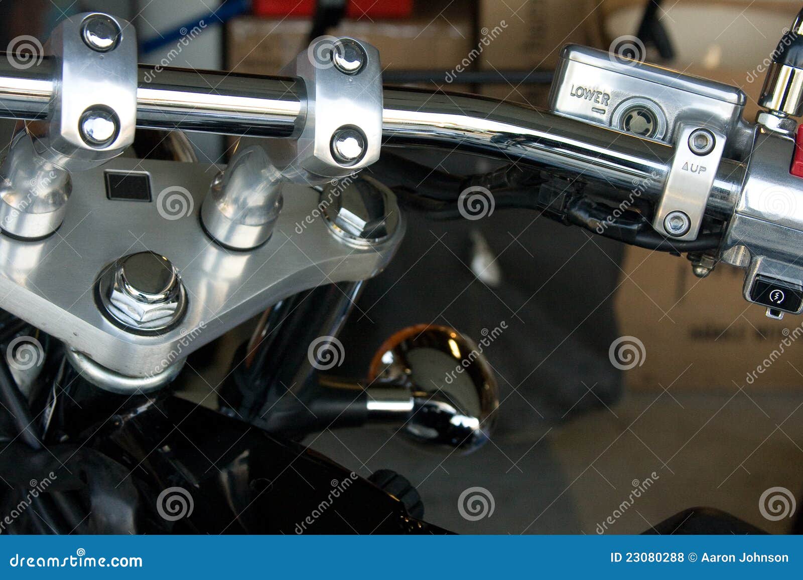 Motorcycle Handlebars stock photo. Image of close, metal - 23080288