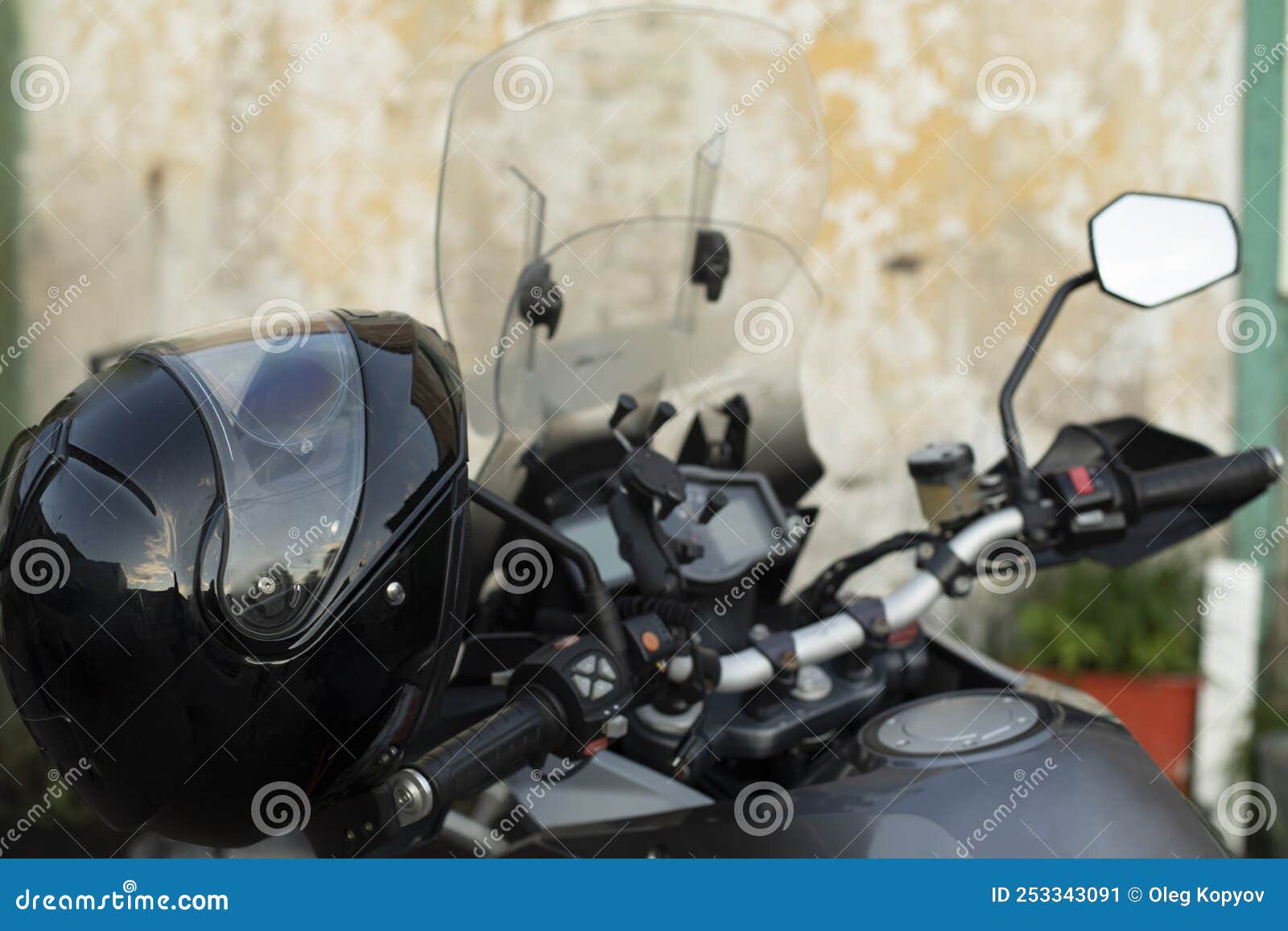 Motorcycle Handlebars. Transport Details Stock Image - Image of nature ...
