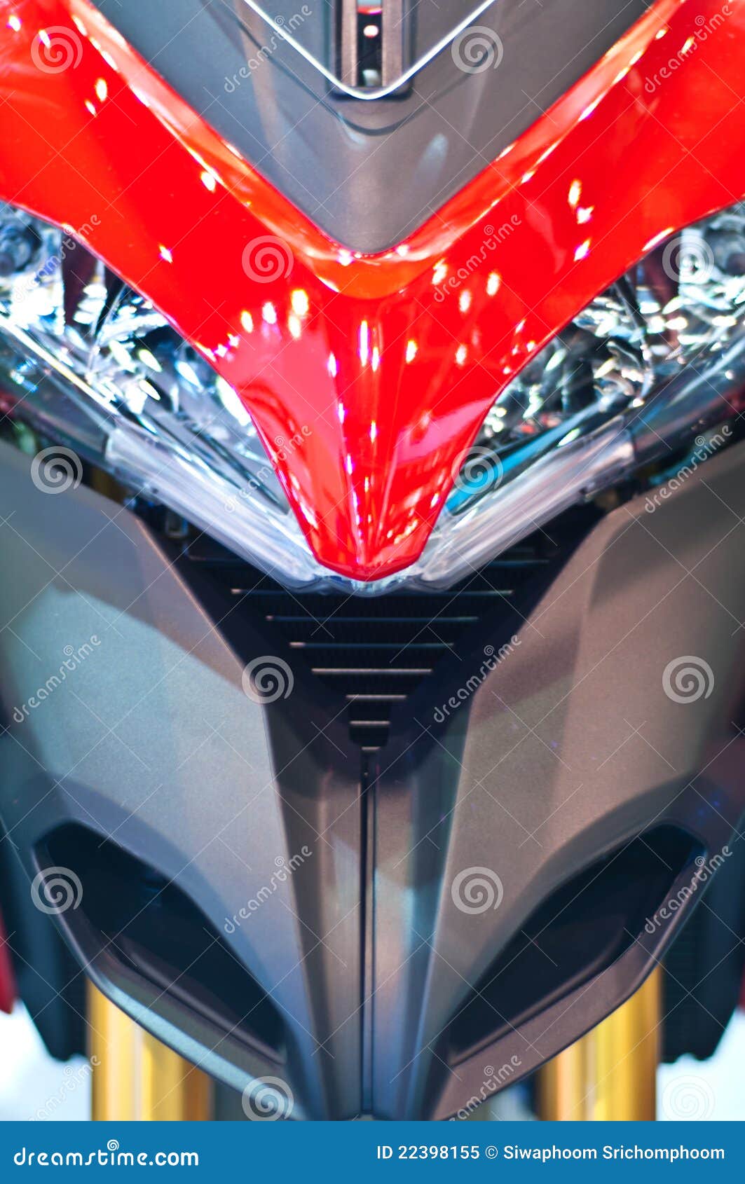 Motorcycle headlight stock image. Image of color, outside - 22398155