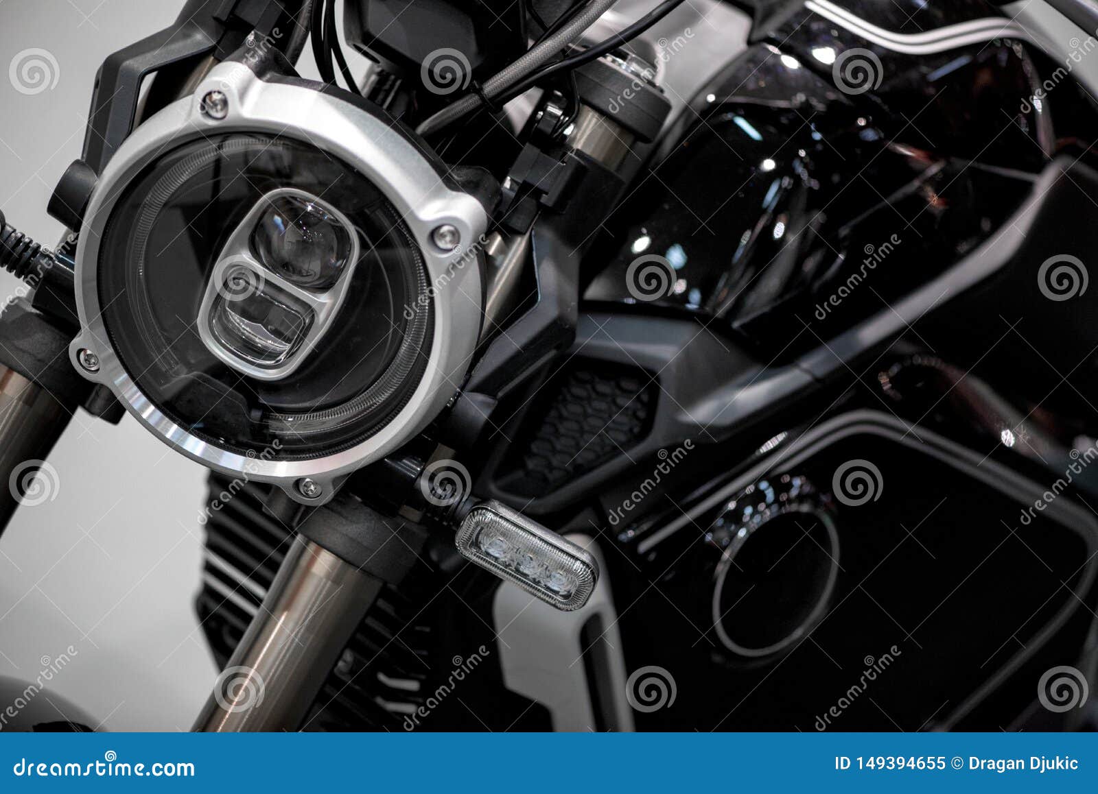 Motorcycle headlight stock image. Image of headlight - 149394655