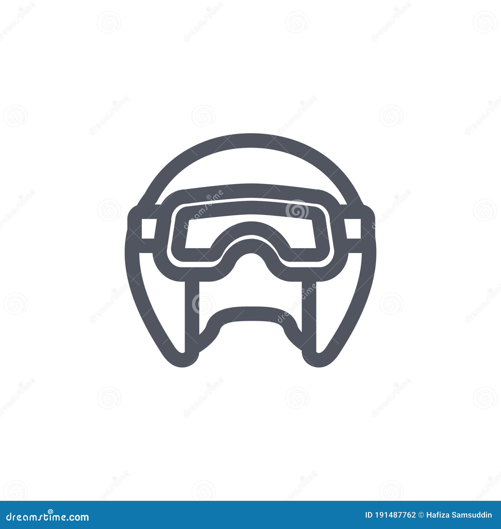 Motorcycle Helmet with Goggles. Vector Illustration Decorative Design ...