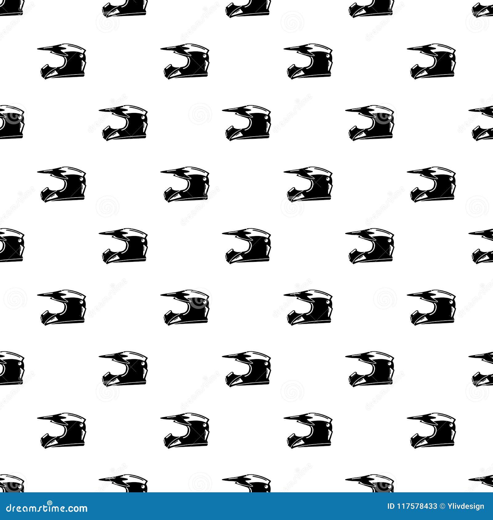 Motorcycle Helmet Pattern Vector Seamless Stock Vector - Illustration ...