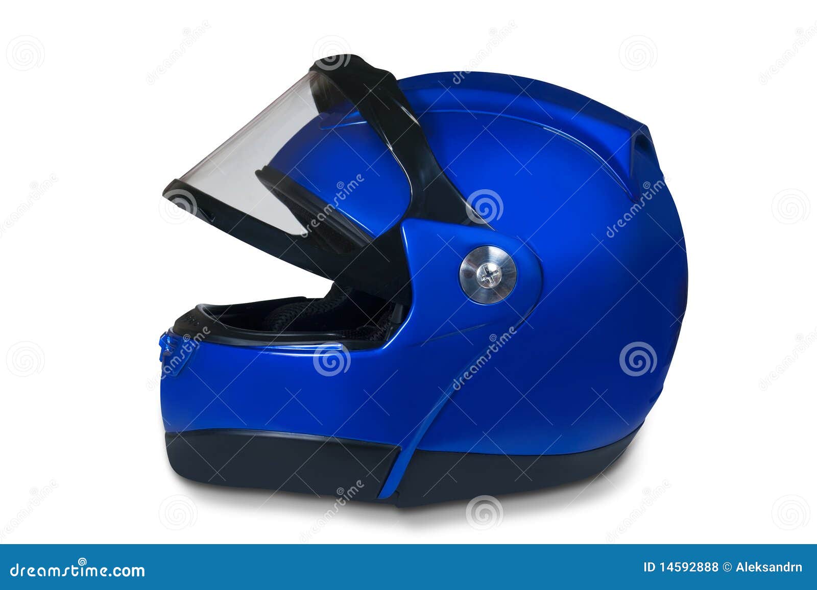 Motorcycle Helmet with a Raised Glass Stock Photo - Image of insurance ...