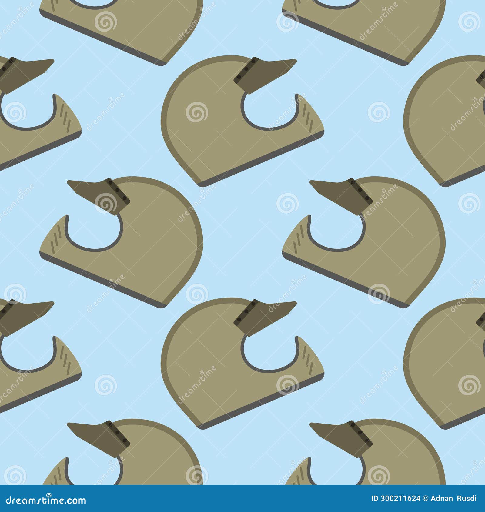 Motorcycle Helmet Seamless Pattern Vector Illustration. Motorcycle Full ...