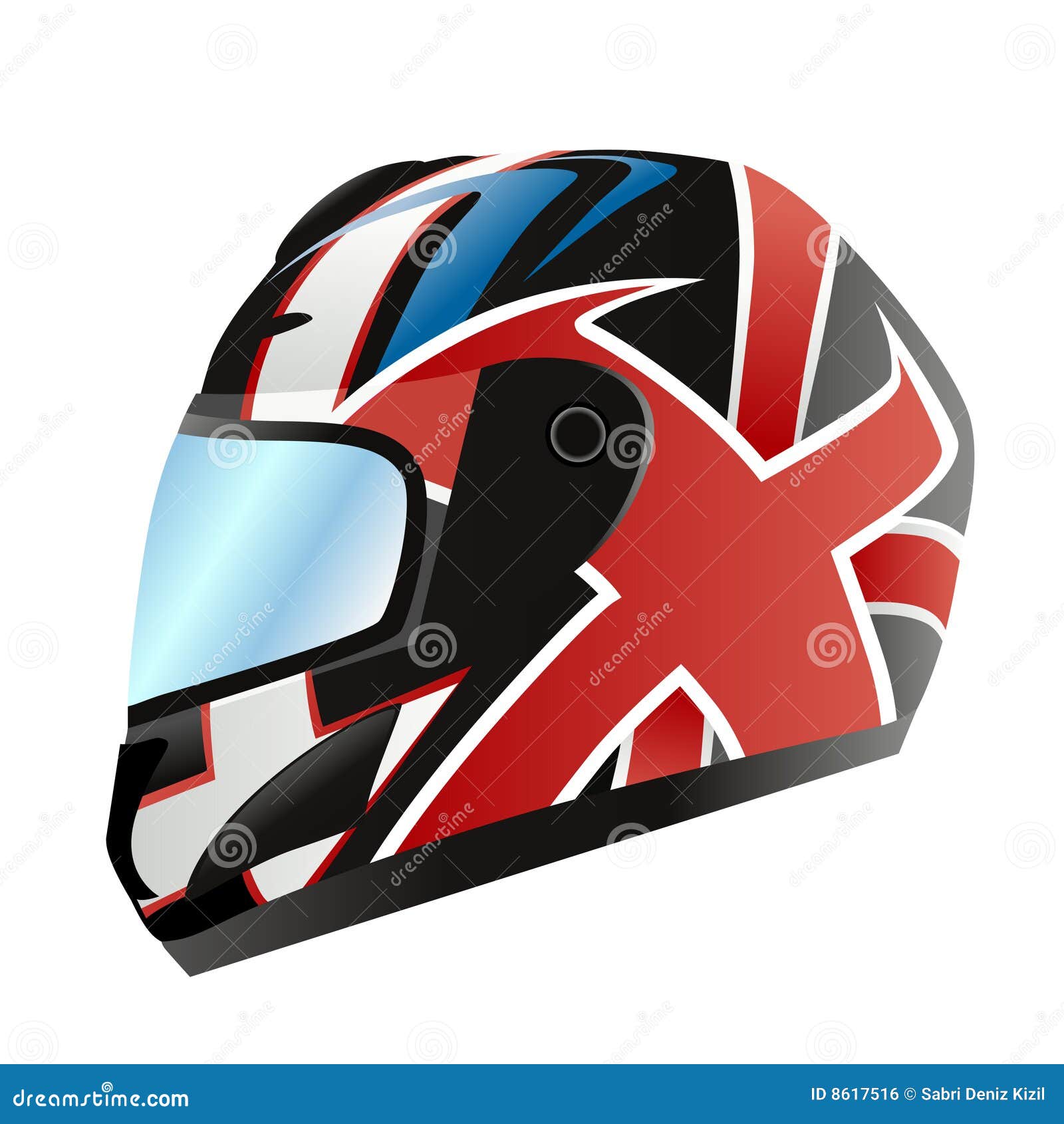 Motorcycle helmet vector stock vector. Illustration of freedom - 8617516