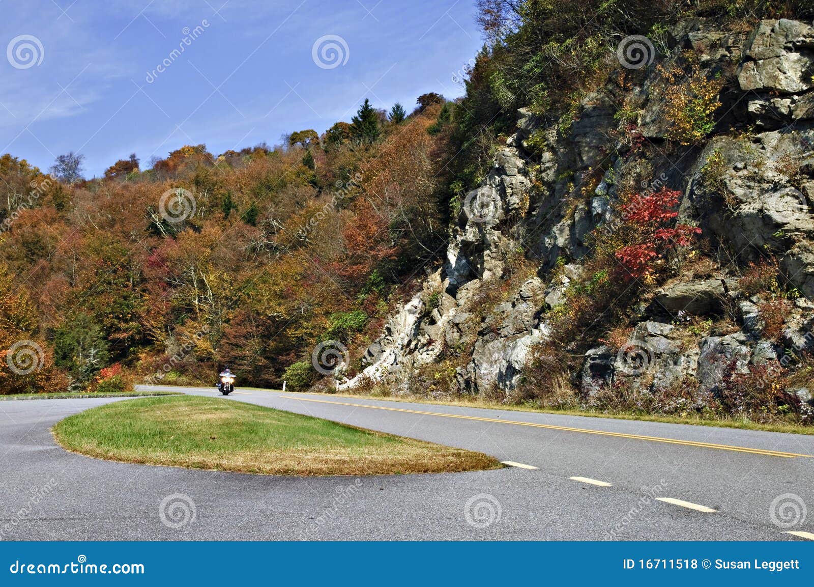 Motorcycle on the Highway stock photo. Image of lonely - 16711518