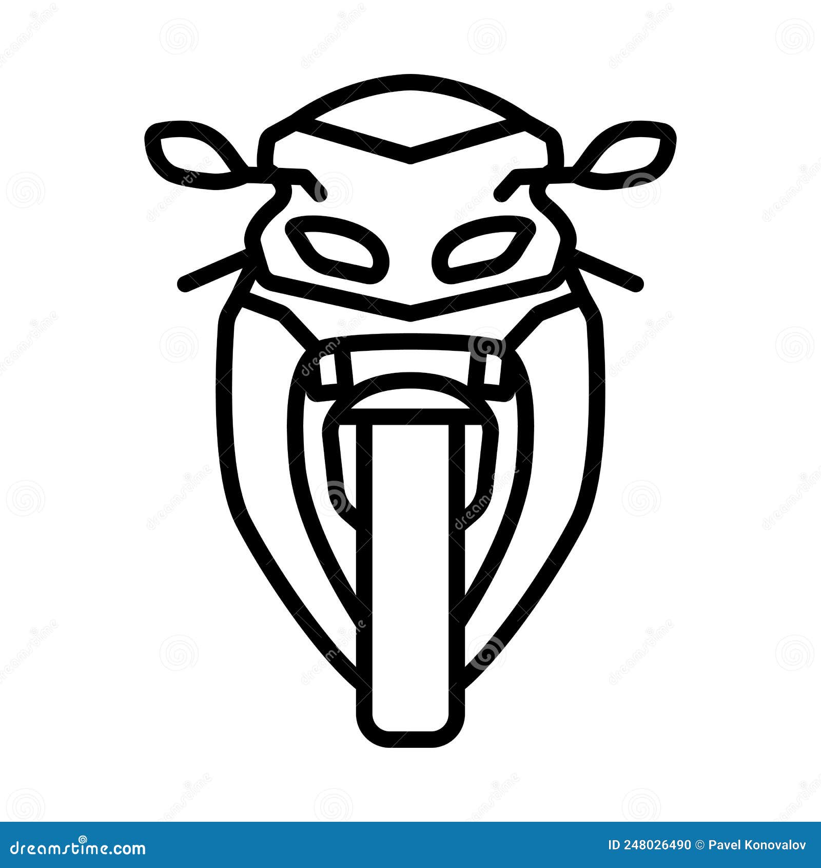 Motorcycle Icon stock vector. Illustration of silhouette - 248026490