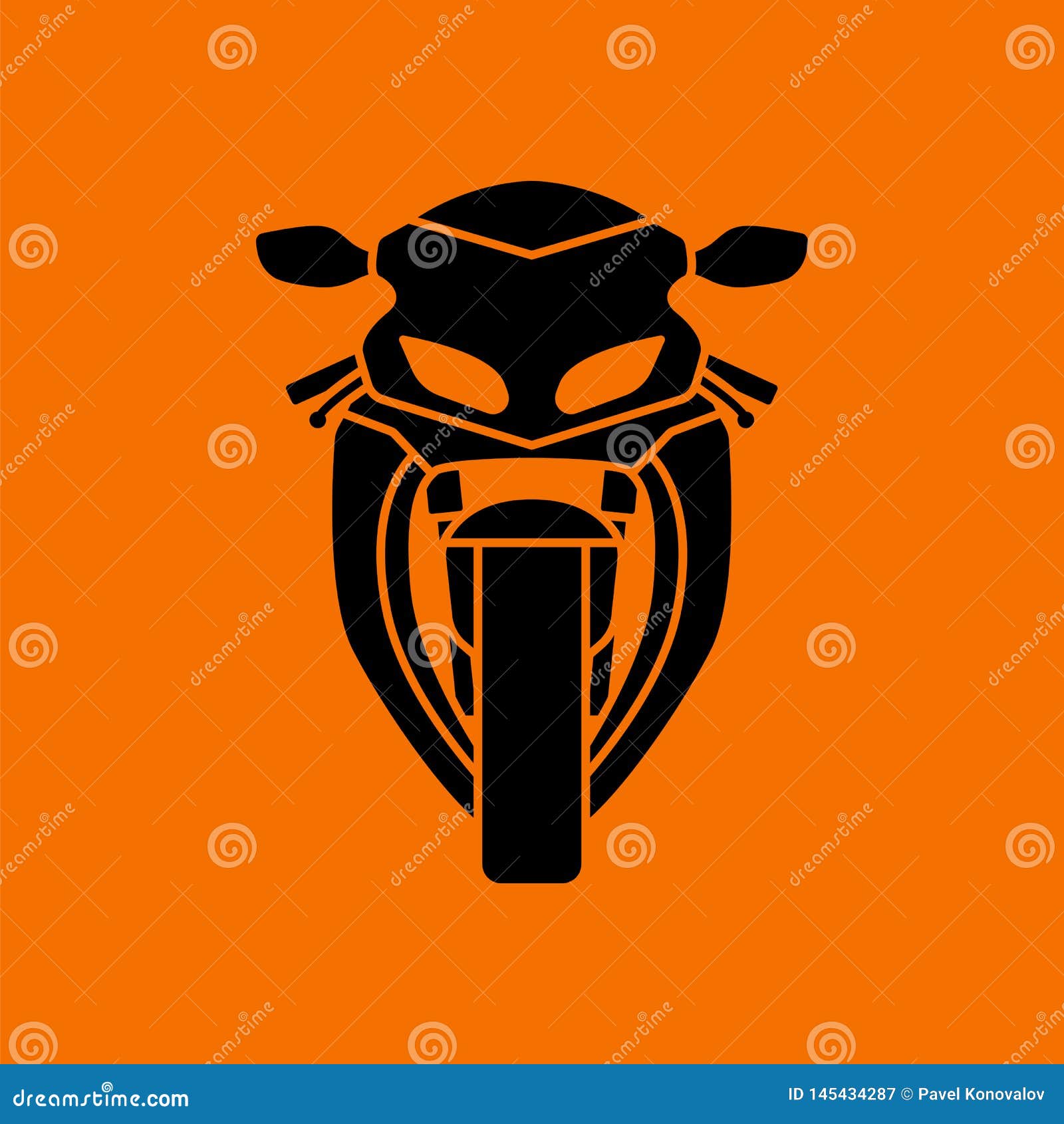 Motorcycle icon front view stock vector. Illustration of motorcycle ...