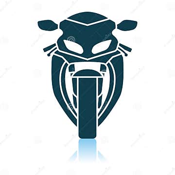 Motorcycle Icon Front View stock vector. Illustration of vector - 152008613