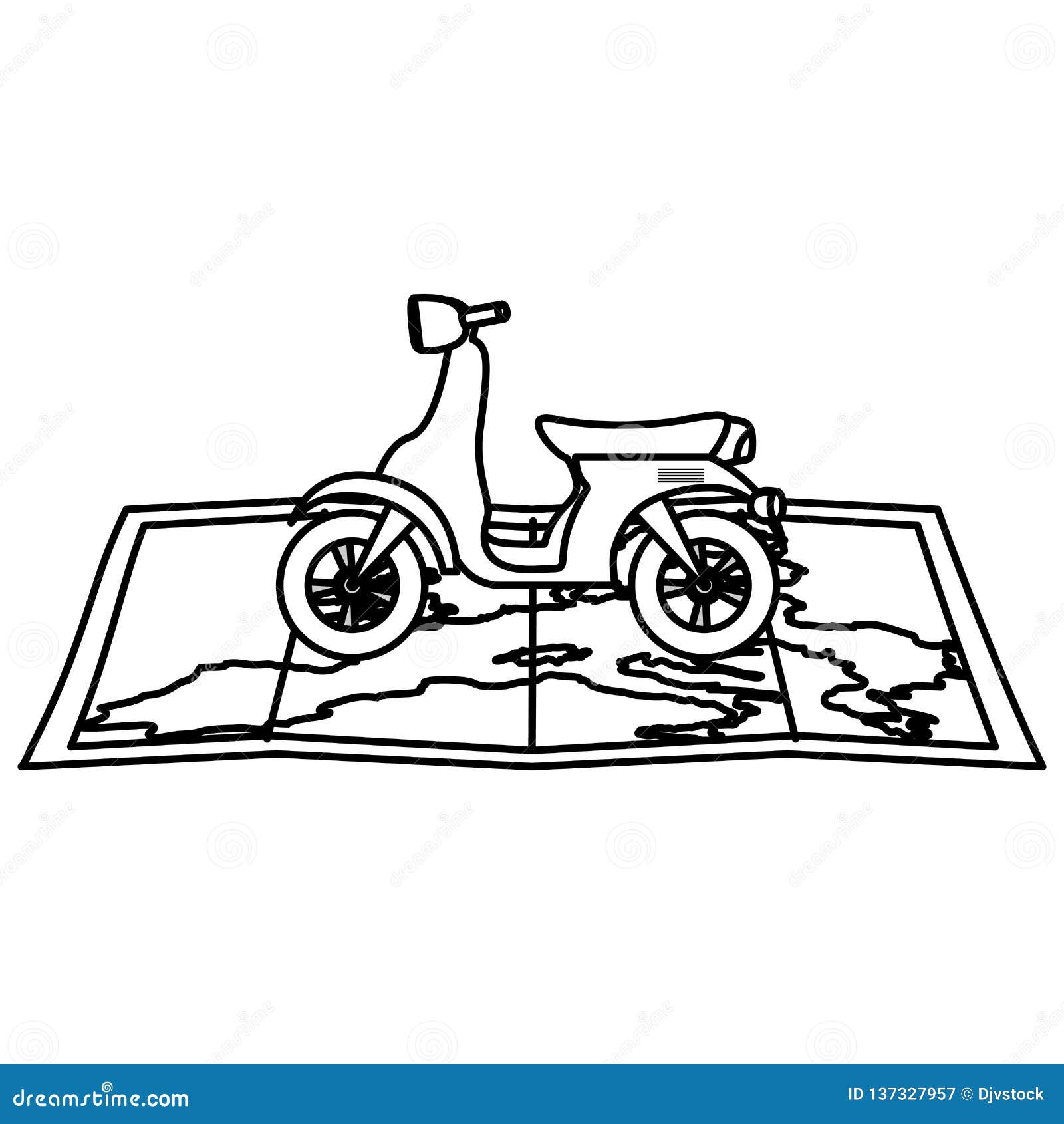 Motorcycle icon image stock vector. Illustration of wheels - 137327957