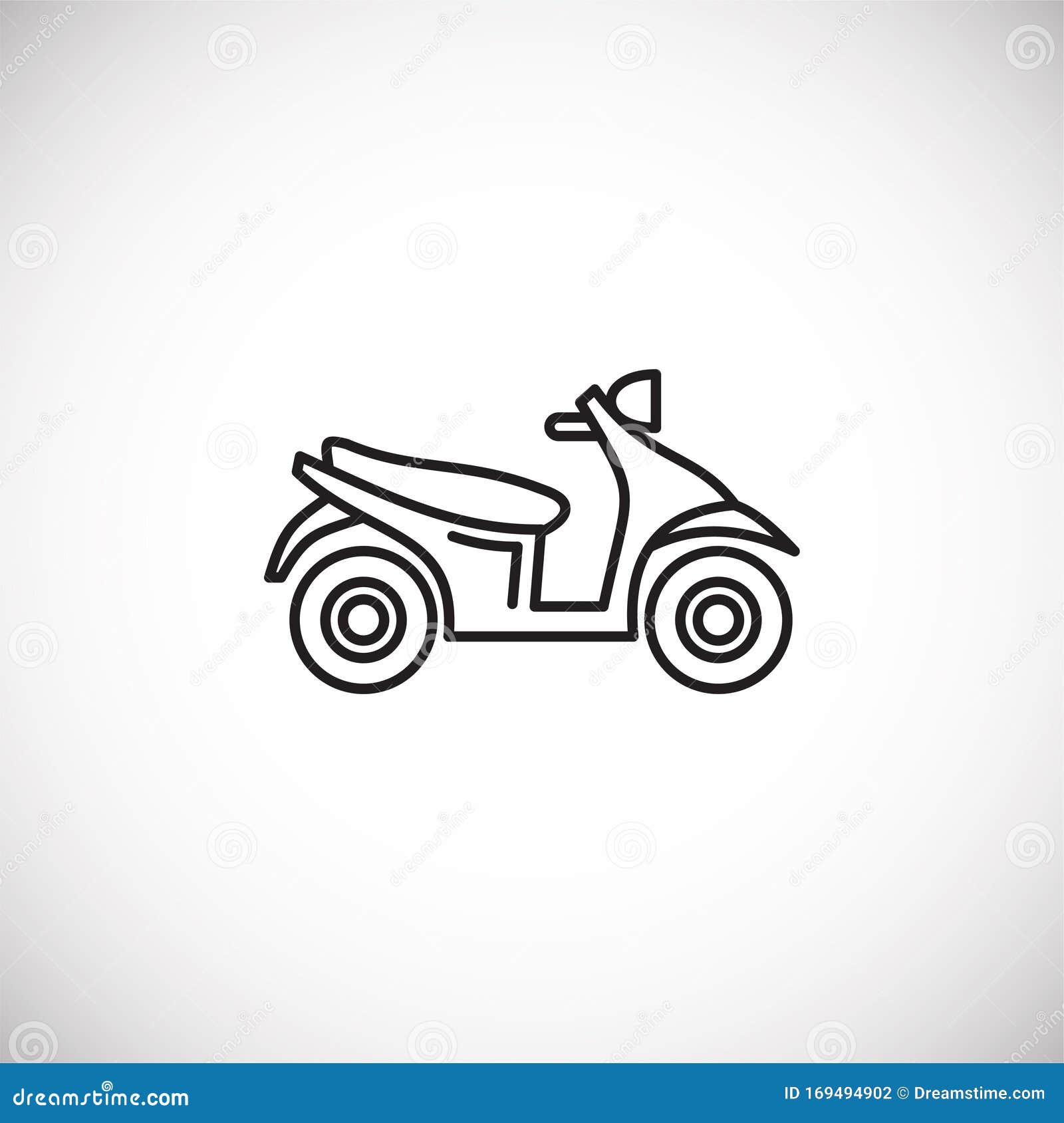Motorcycle Icon Outline on Background for Graphic and Web Design ...