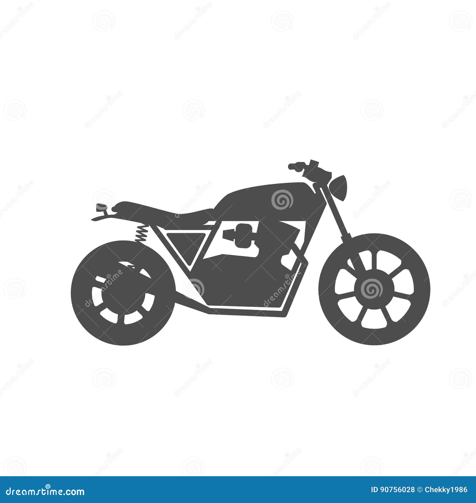 Motorcycle icon or sign stock vector. Illustration of design - 90756028