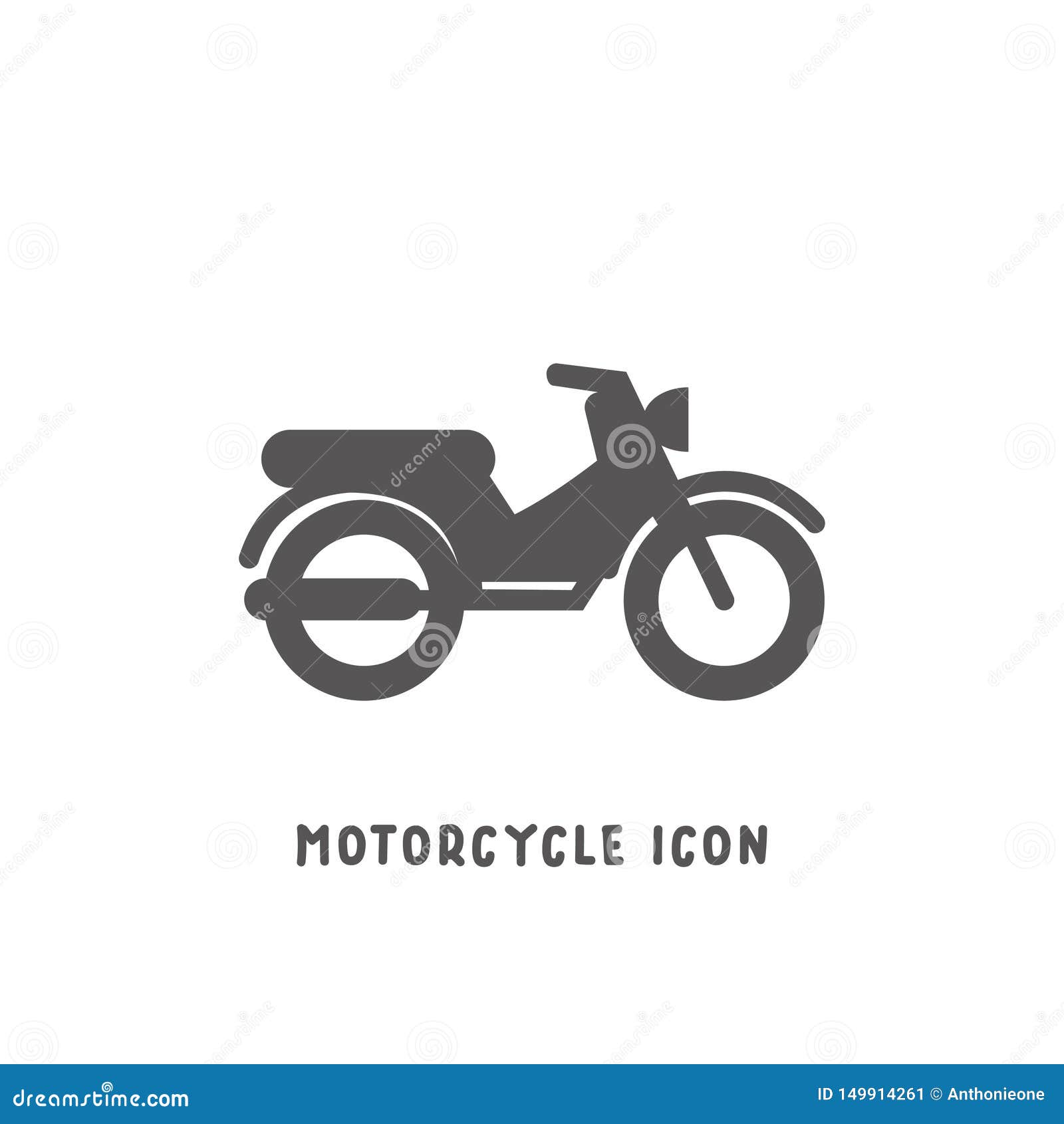 Motorcycle Icon Simple Flat Style Vector Illustration Stock Vector ...