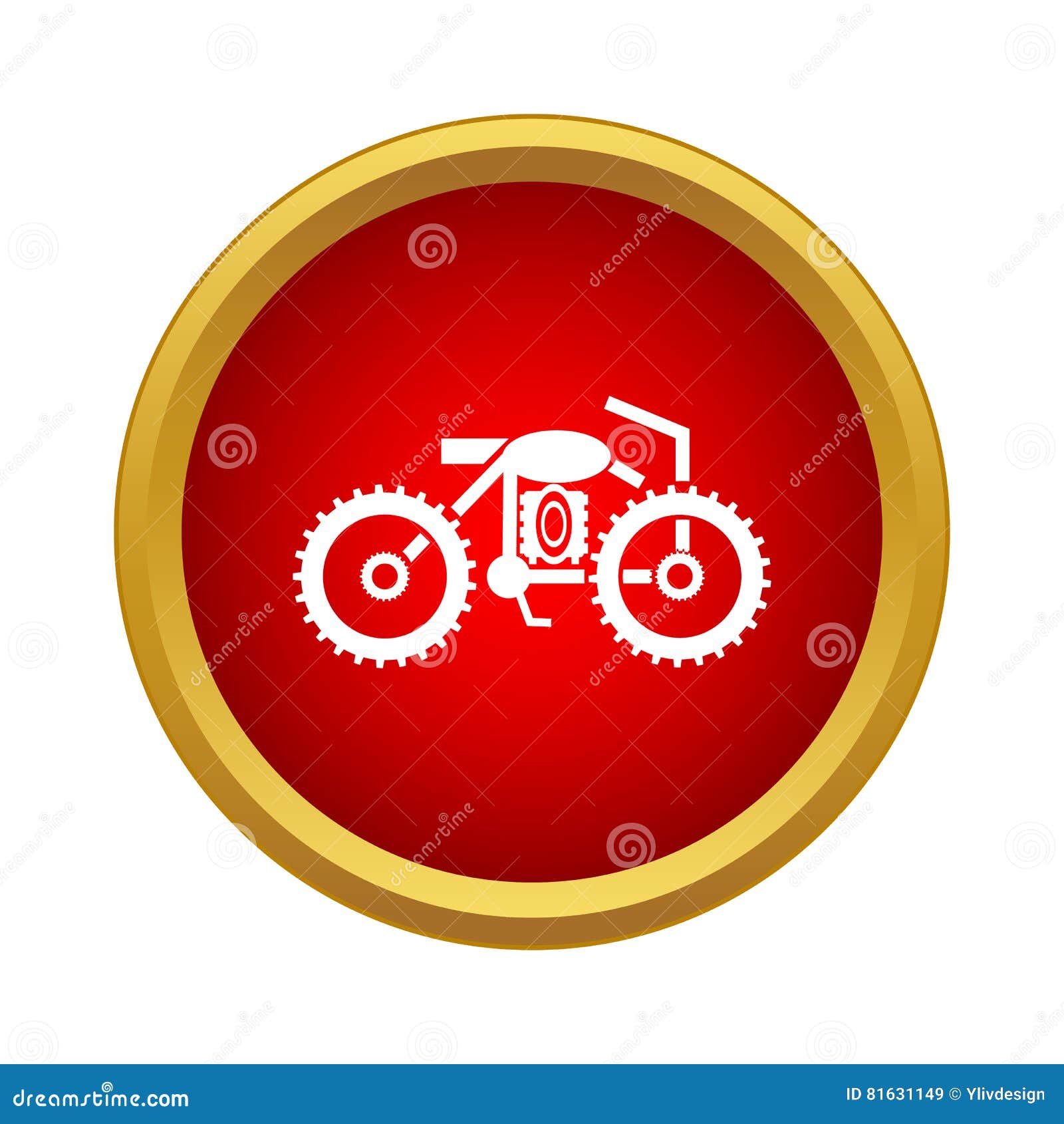 Motorcycle Icon, Simple Style Stock Vector - Illustration of graphic ...