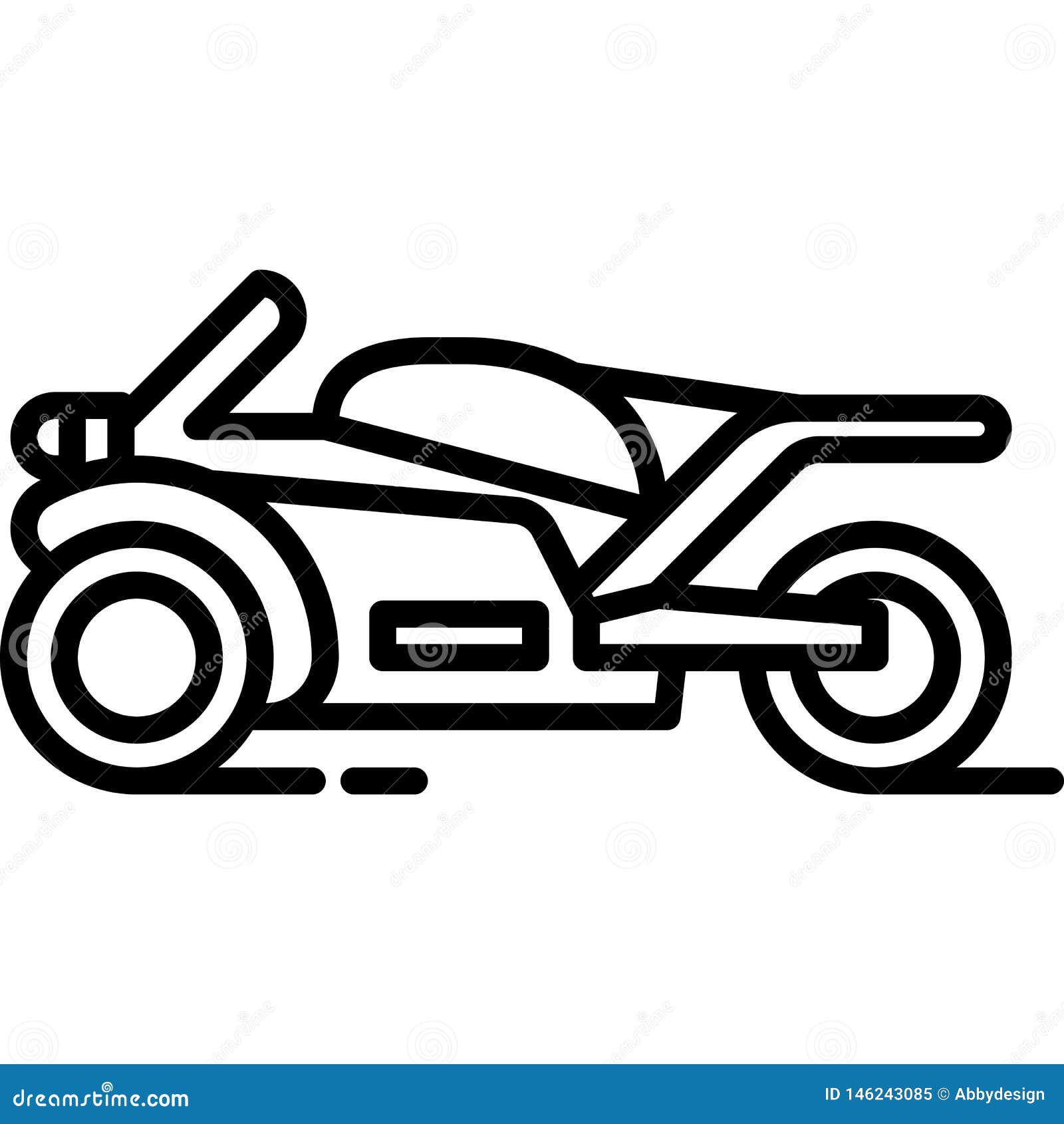 Motorcycle Icon Vector stock vector. Illustration of motorcycle - 146243085