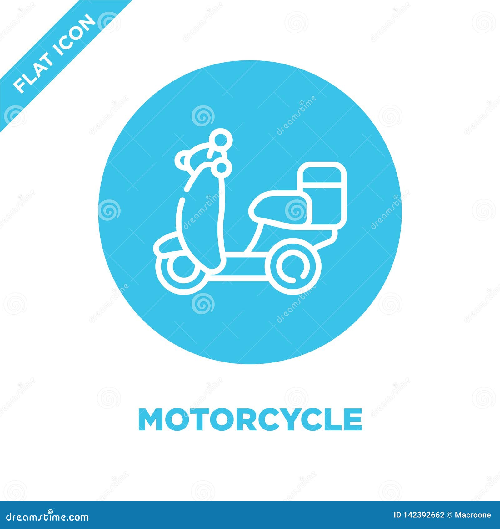 Motorcycle Icon Vector from Take Away Collection. Thin Line Motorcycle ...
