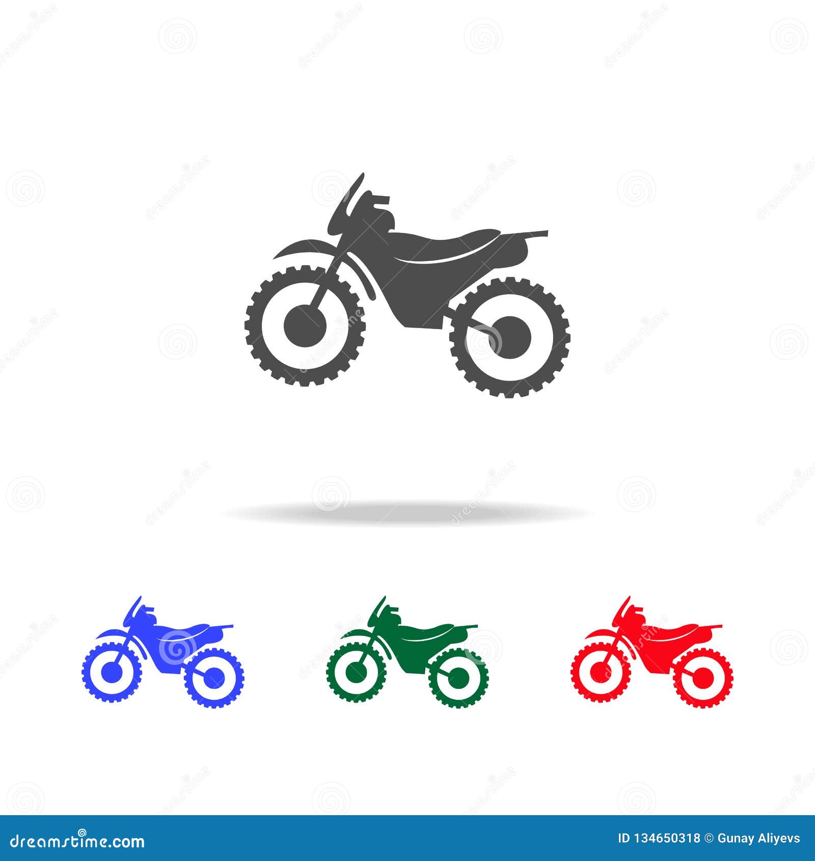 Motorcycle Icons. Elements of Transport Element in Multi Colored Icons ...