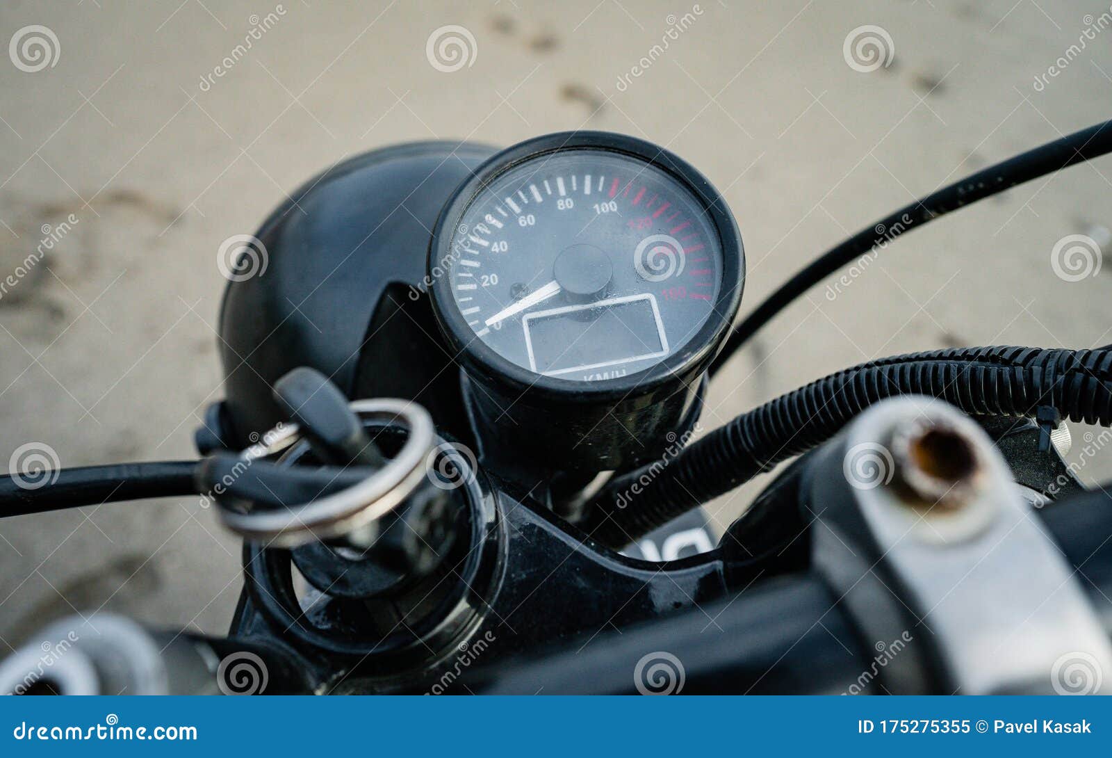 Motorcycle Ignition Action. Key and Starting the Engine. Stock Image ...