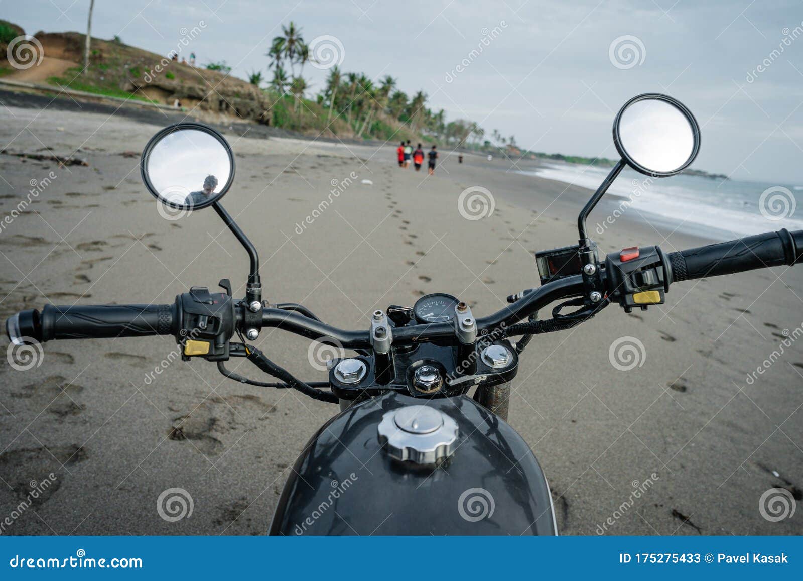 Motorcycle Ignition Action. Key and Starting the Engine. Stock Image ...