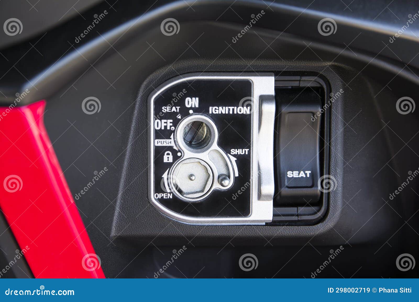 Motorcycle Ignition Background. Close Up of Motorcycle Key Ignition ...