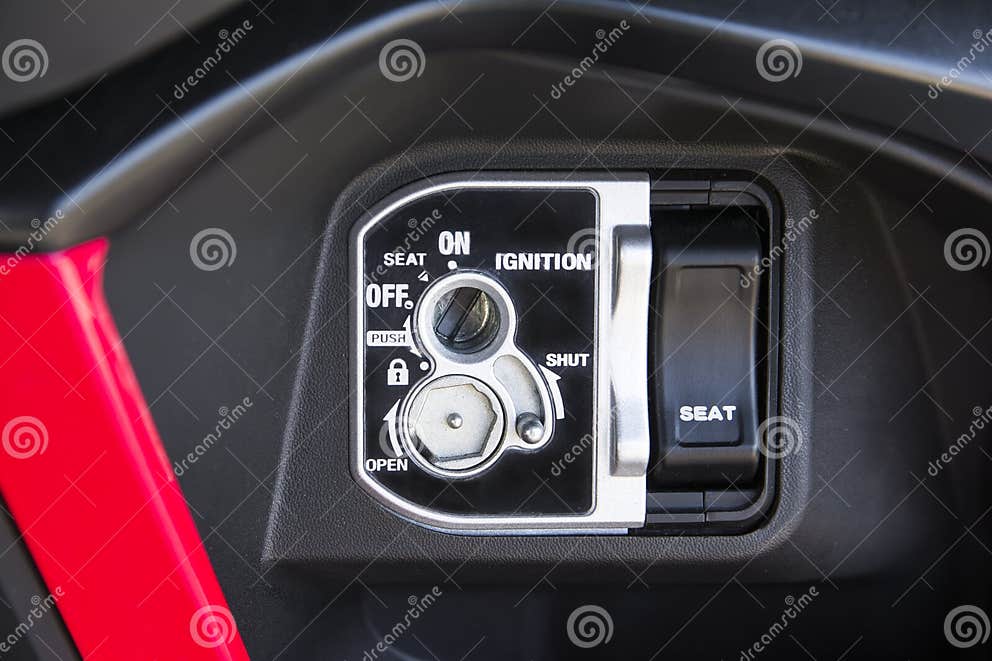 Motorcycle Ignition Background. Close Up of Motorcycle Key Ignition ...