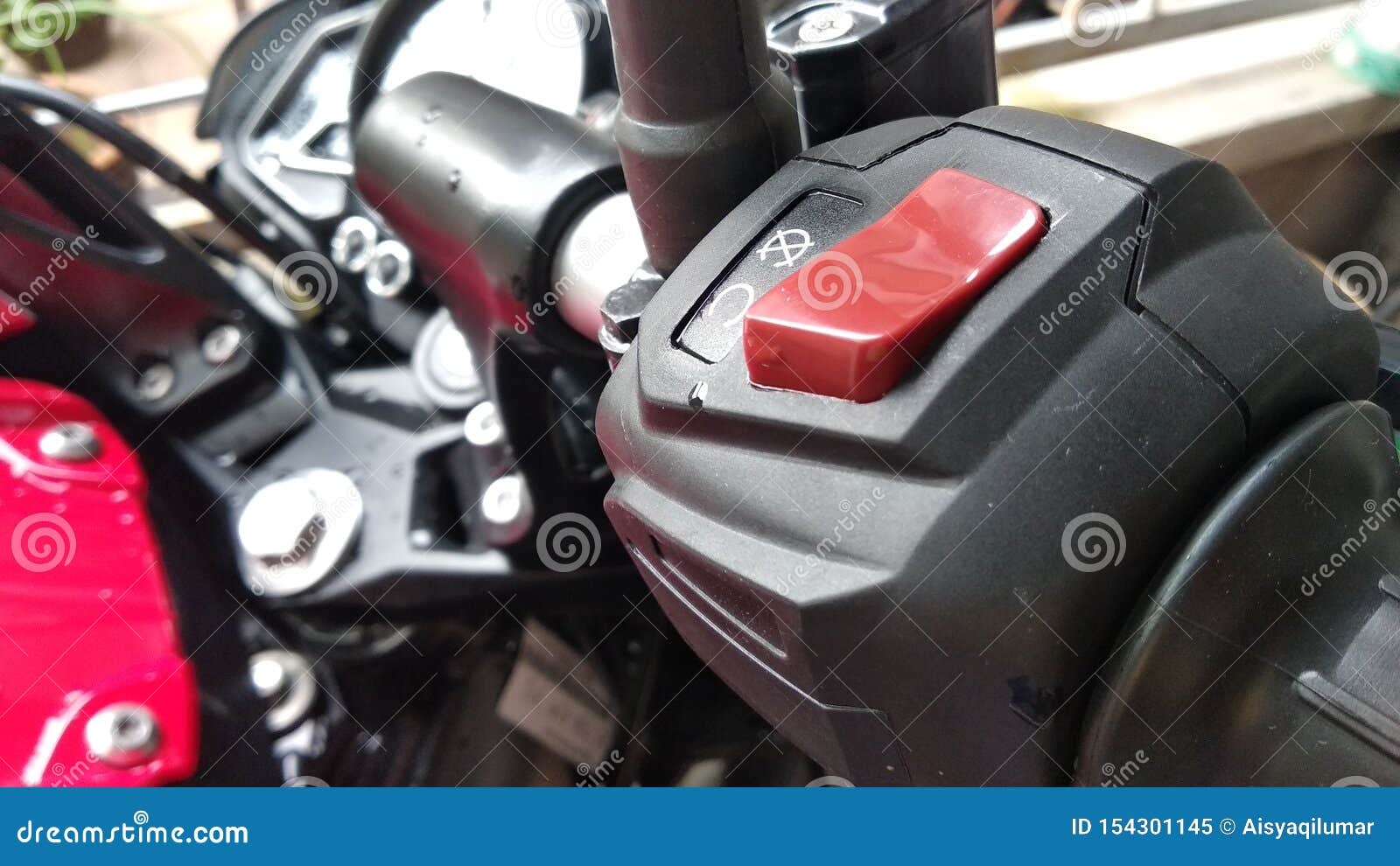 Motorcycle Ignition and Engine Kill Button. Editorial Image - Image of ...