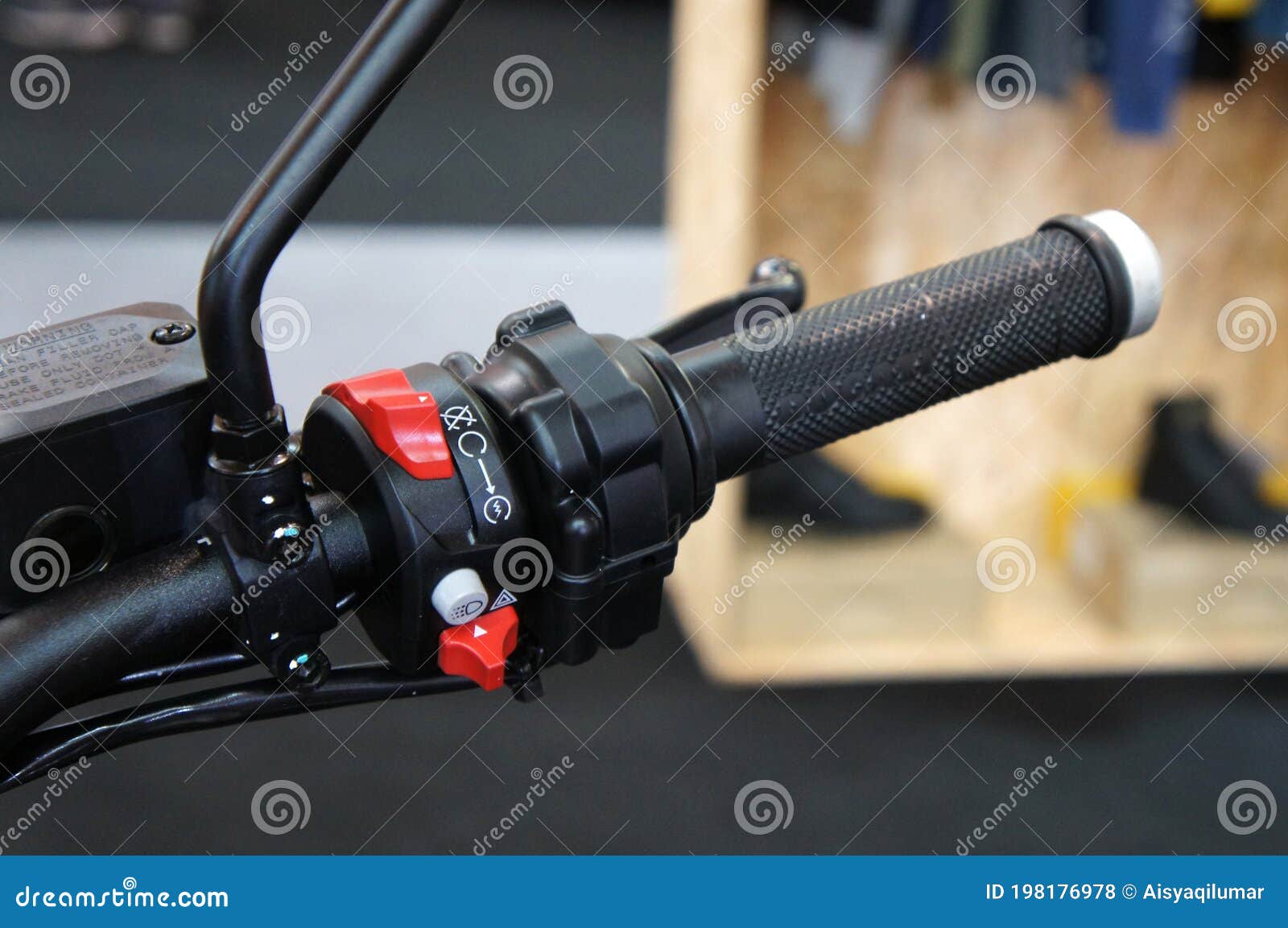 Motorcycle Ignition and Engine Kill Button. Editorial Stock Photo ...